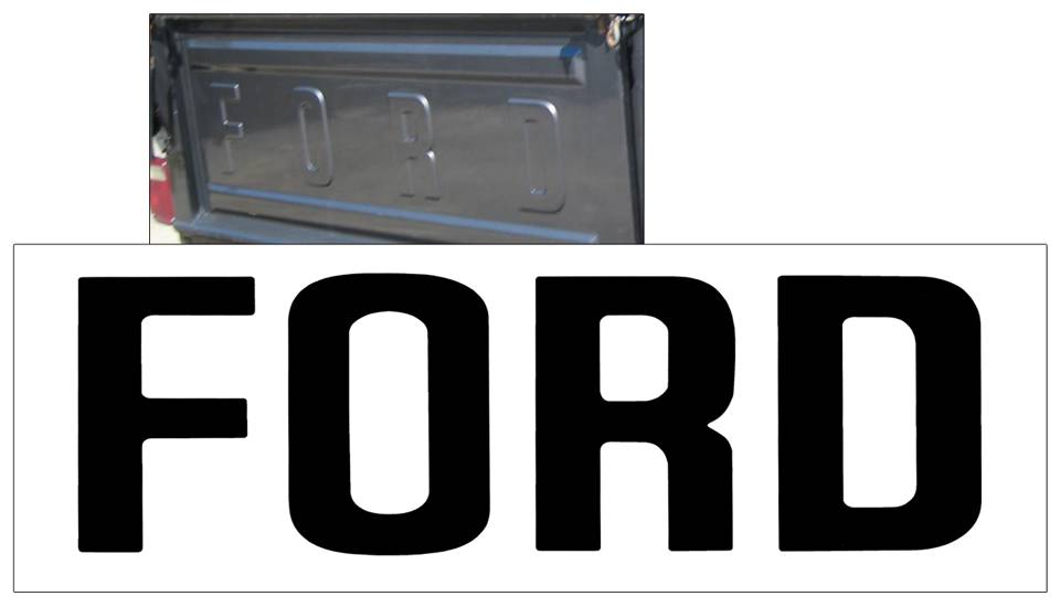 1980-86 Ford F100 - F250 Tailgate Letter Decals - STYLESIDE - FLARESIDE ...