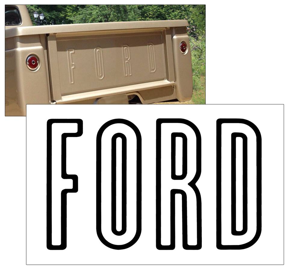 1957-63 Ford F100 - F350 Tailgate Letter Decal Kit - STYLESIDE ...