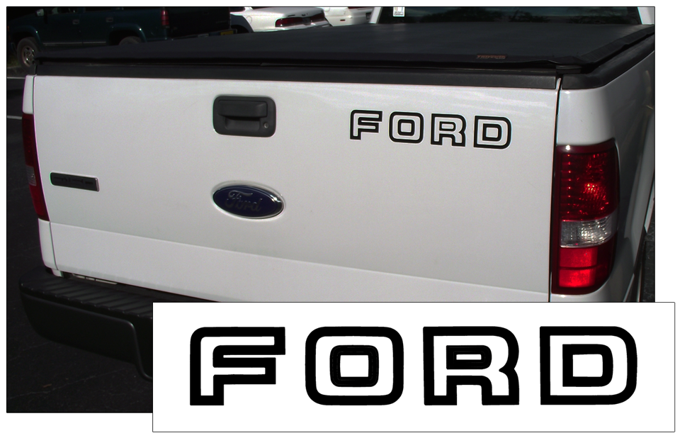 1992-95 Ford F150 Tailgate Decal - FLAT PANEL - One Color | Graphic ...
