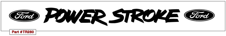 Ford Power Stroke Windshield Decal with Ovals - 3.8" x 42" | Graphic ...