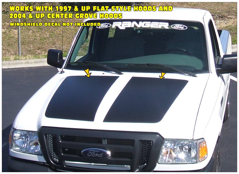 2004-11 Ford Ranger Dual Hood Stripes Decal | Graphic Express ...