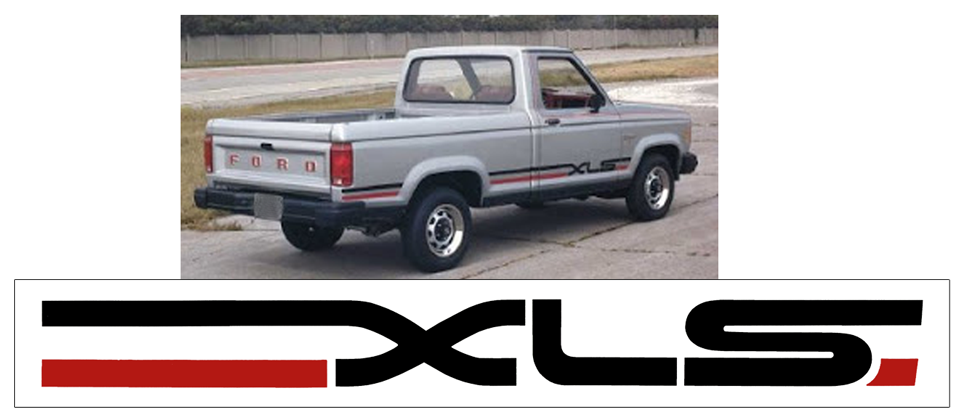 1984 Ford Ranger XLS Lower Side Body Stripe Decal Kit | Graphic Express ...